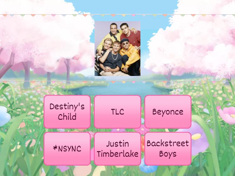 Boy and Girl Bands of the 90s - Find the match