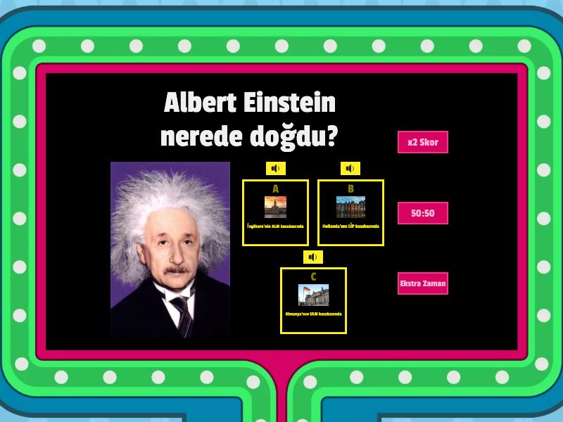 ALBERT EINSTEIN GAME SHOW QUİZ!! - Gameshow quiz