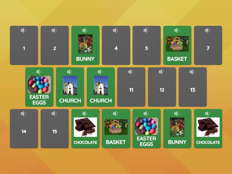 Memory Game - Easter - Matching pairs