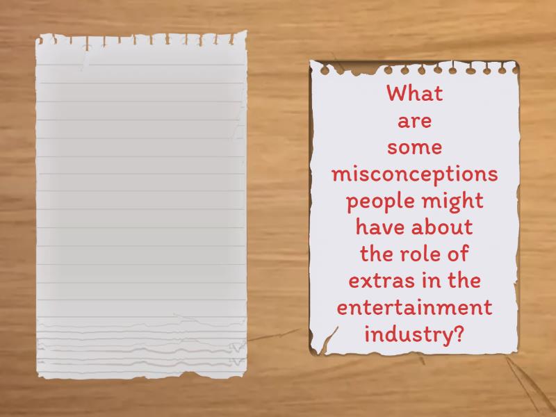 Being extras - Speaking cards