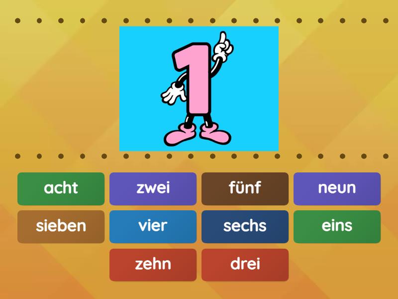 Die Zahlen von 0 bis 10 - Find the match