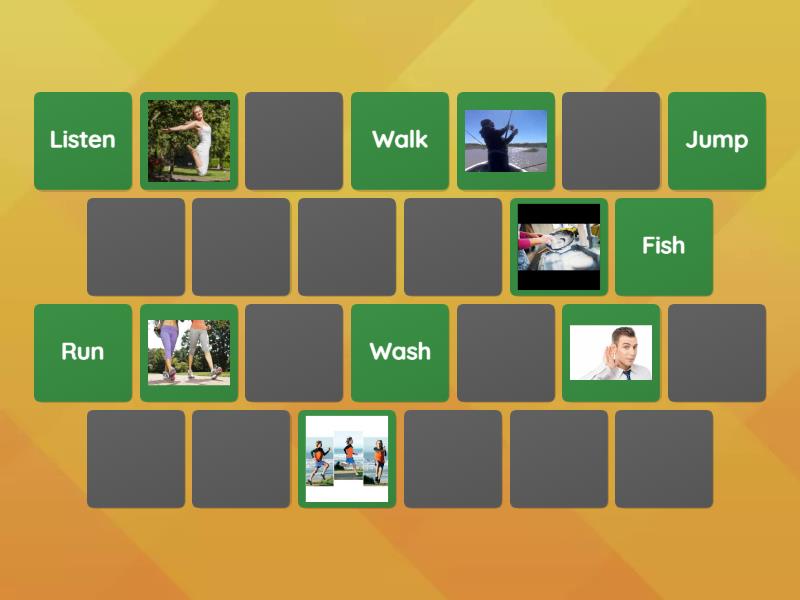 Action verbs - Memory Game - Parejas