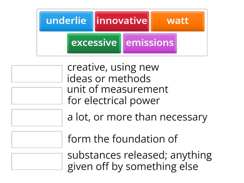 Unit 5 Week 3 - Match up
