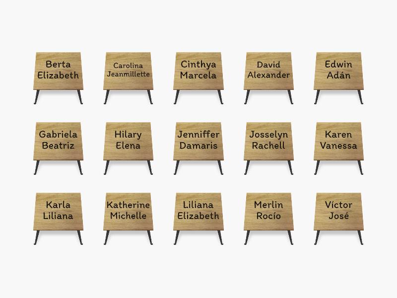 WRITING ESSENTIAL - PAIRS - Seating plan