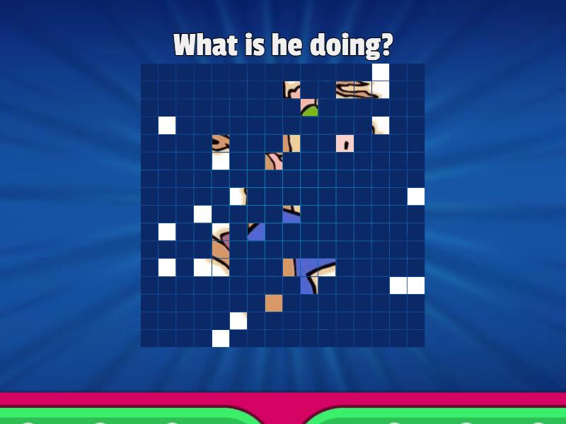 Present Continous Tense hidden game - Image quiz