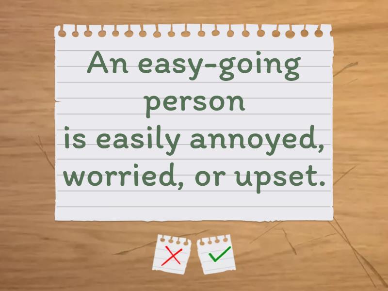 True false character - Flash cards