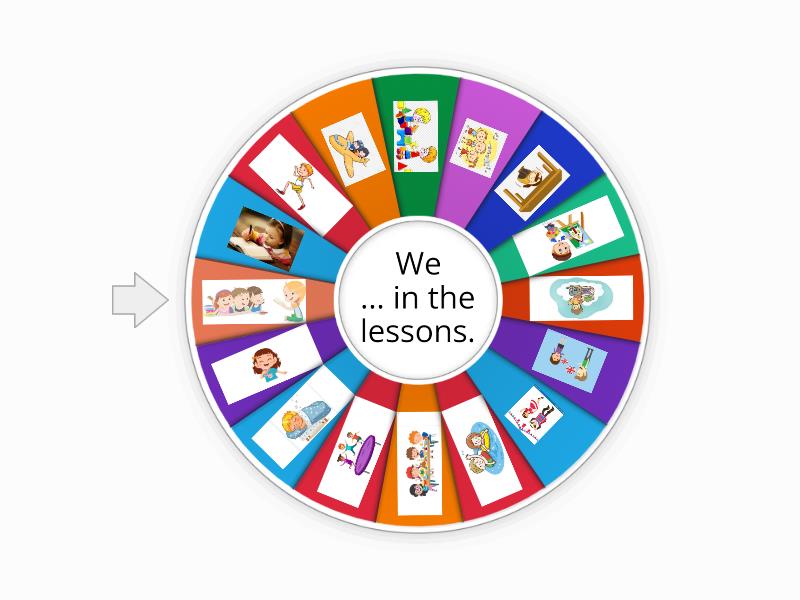 Что ты делаешь на уроках? Unit7 Form3 Лапицкая - Random wheel