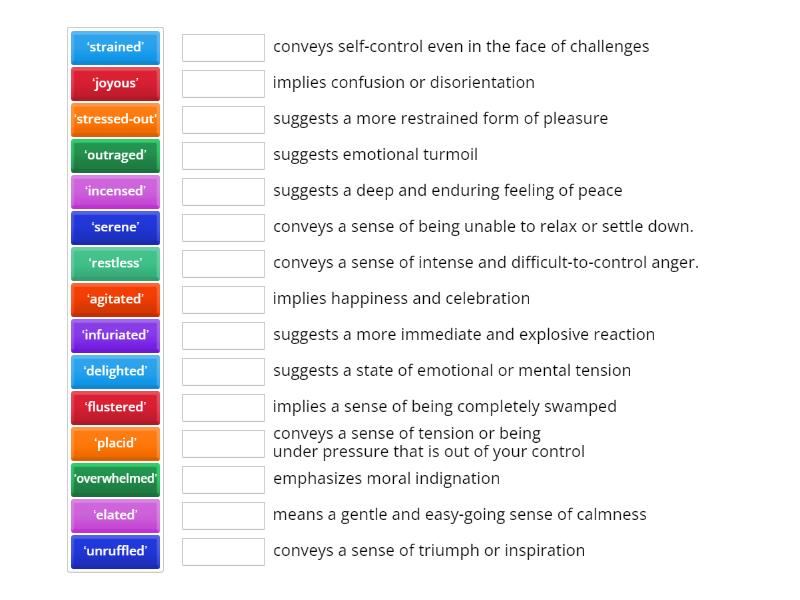 C1, 1B emotions - Match up