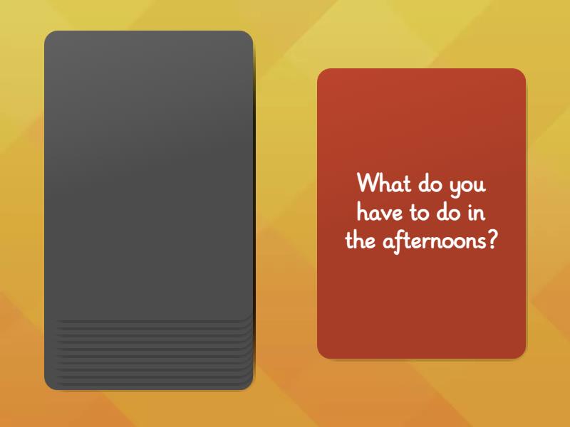 GG3 Have to/ has to - Random cards