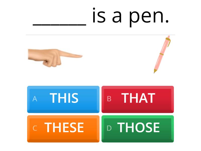 THIS / THAT / THESE / THOSE - Quiz