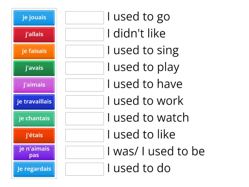 Silent start: l'imparfait - Match up