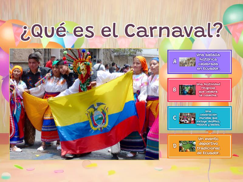 El Carnaval en Ecuador - Cuestionario