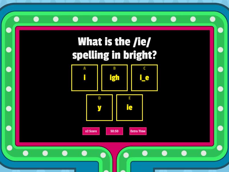SoundsWrite /ie/ Quiz - Gameshow quiz