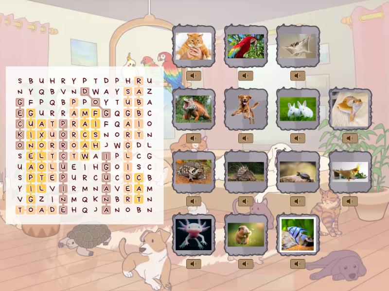 Pet-word search - Sopa de letras