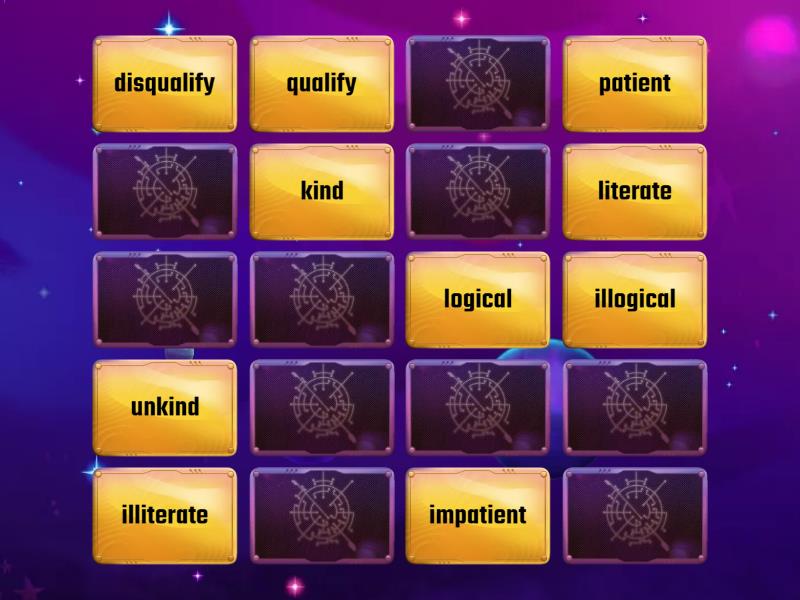 Bk4 Unit 10 Word Changers - Matching pairs