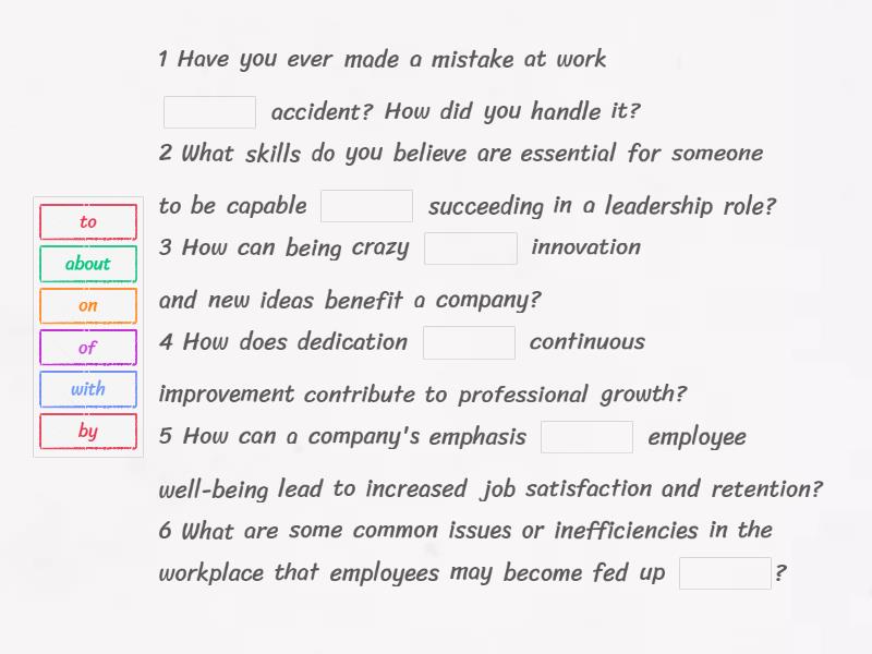 RM B2+ 4C Prepositions, questions for discussion - Complete the sentence