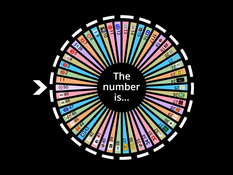 Unit 10B (Numbers 1-50) - Practice - Spin the wheel