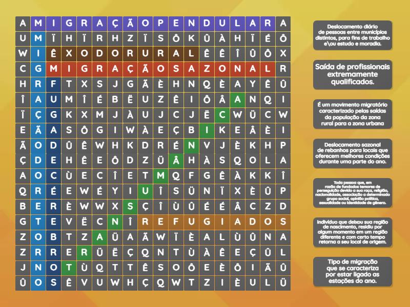 Geografia - Wordsearch