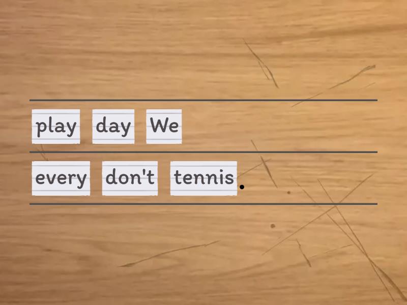 Unscramble Sentences in Present Simple and Present Continuous - Unjumble