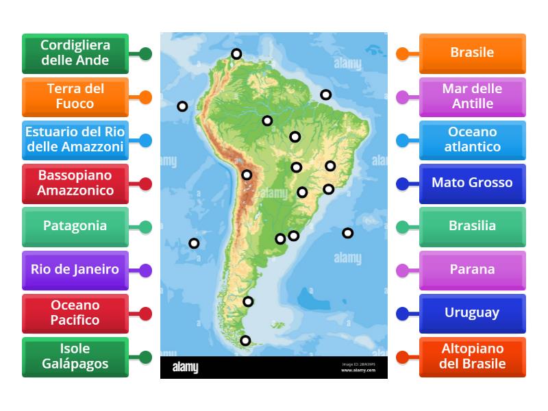 America del Sud - Labelled diagram