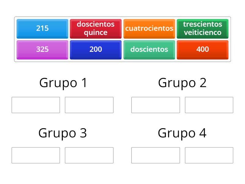 escritura de numeros - Group sort