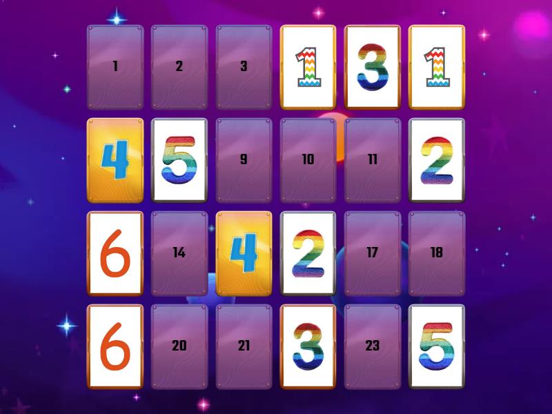 pares de números del 1 al 12 - Matching pairs