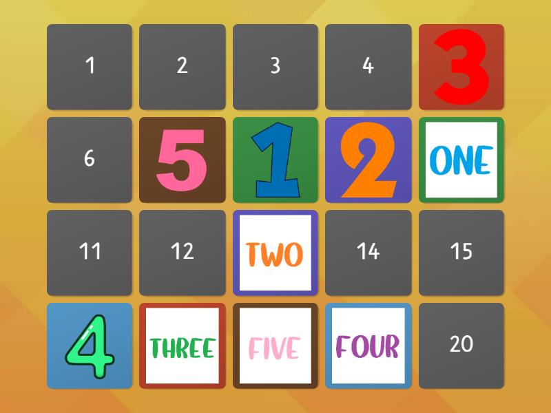 Numbers (MEMORY GAME) - Parejas