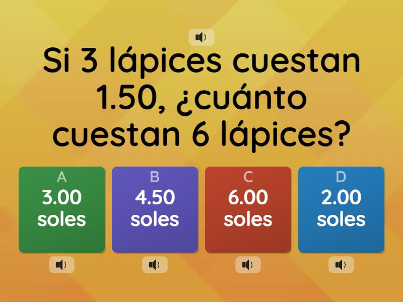 Regla de tres simples directa e inversa - Qüestionari