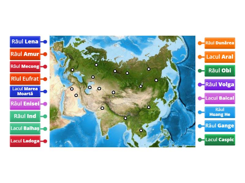 Apele de suprafață ale Eurasiei. - Labelled diagram