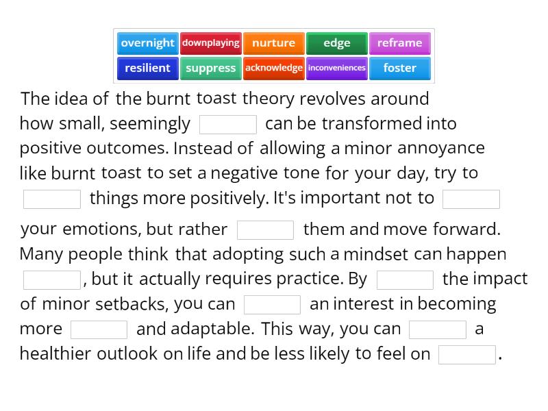 What Is Burnt Toast Theory Part 3 Complete The Sentence