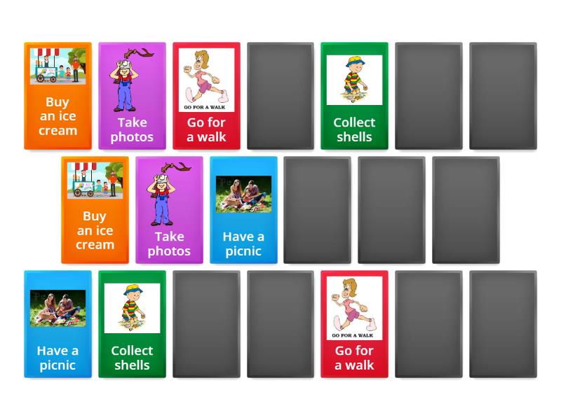 Match the pairs - activities - Matching pairs