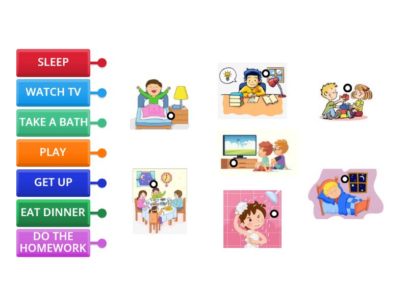 Daily Routine - Labelled diagram