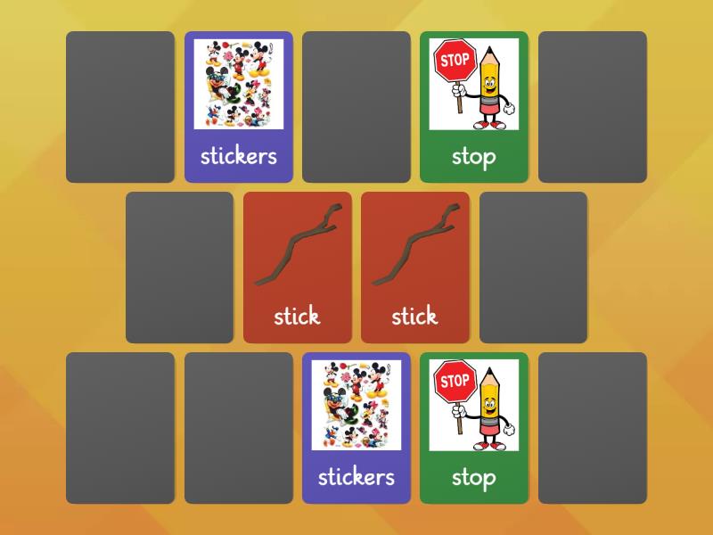 /s/ consonant clusters - Matching pairs