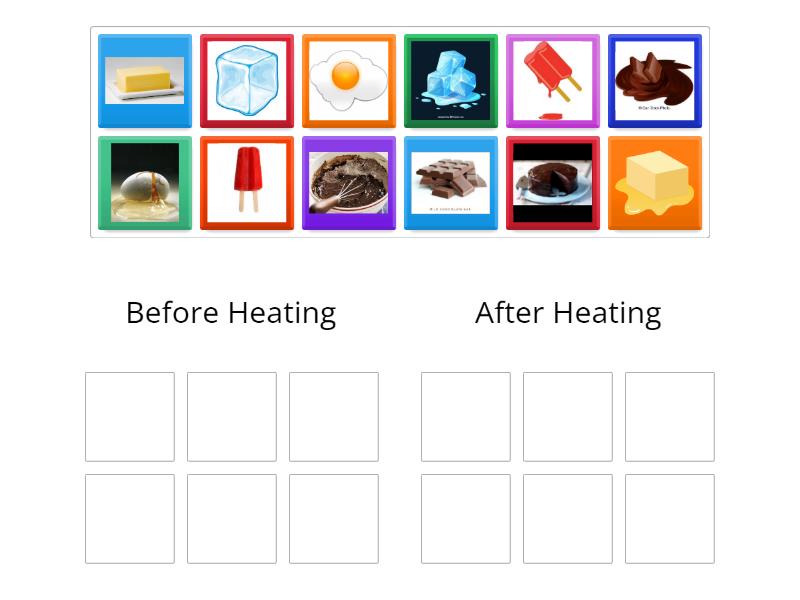Changes caused by Heating - Group sort