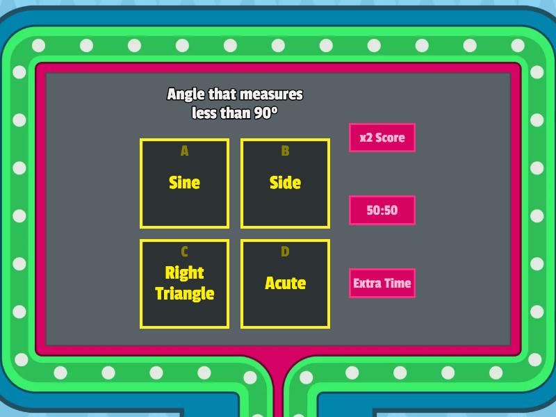 3- Trigonometry Vocabulary - match up - Gameshow quiz