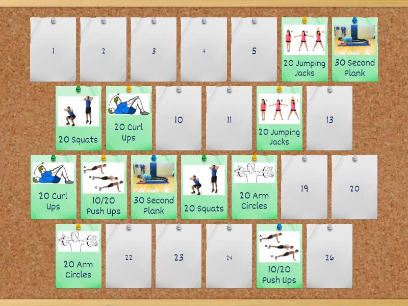 Fitness memory game 22.11. 2nd edition - Parejas
