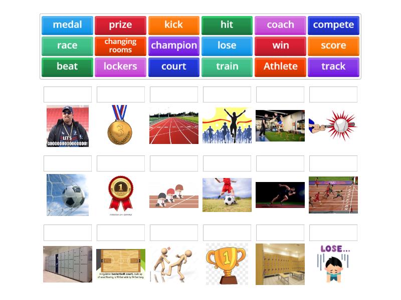 noun verbs/sport vocabulary - Match up