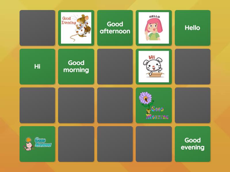 Greetings - Matching pairs