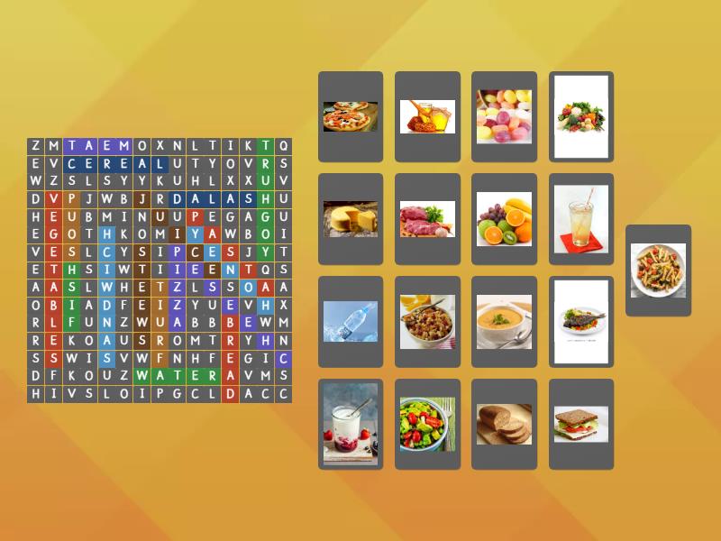 My Favourite Food and Drink - Wordsearch