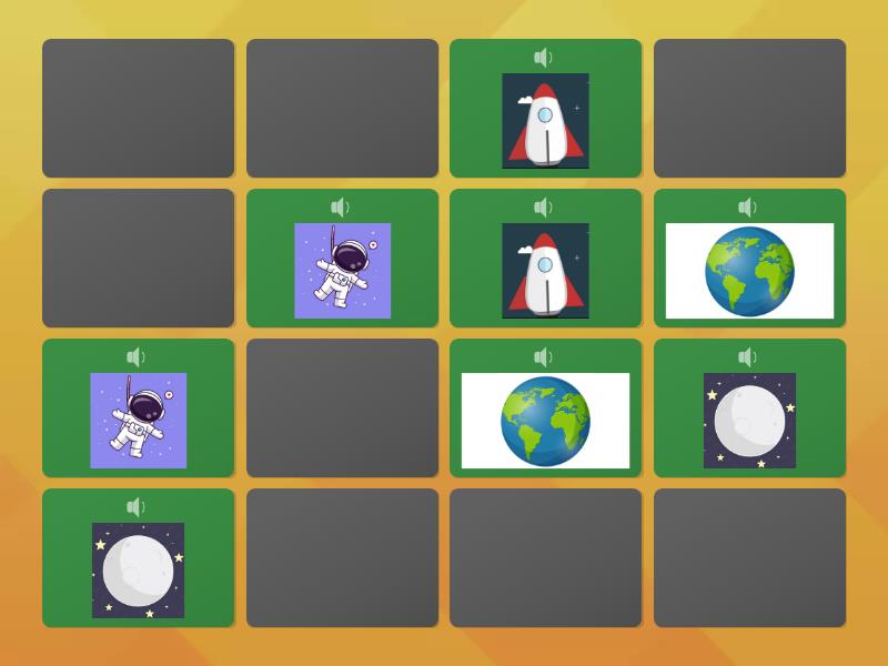 space memory game - Matching pairs
