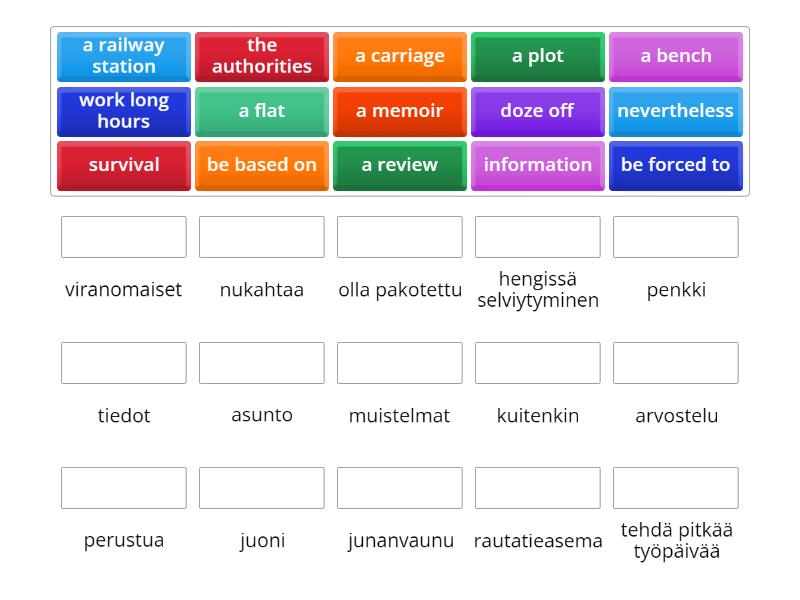 On the Go 3 Unit 8 Part 1 - Match up
