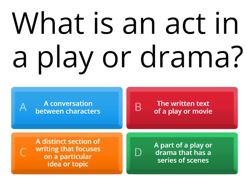 Drama - Quiz