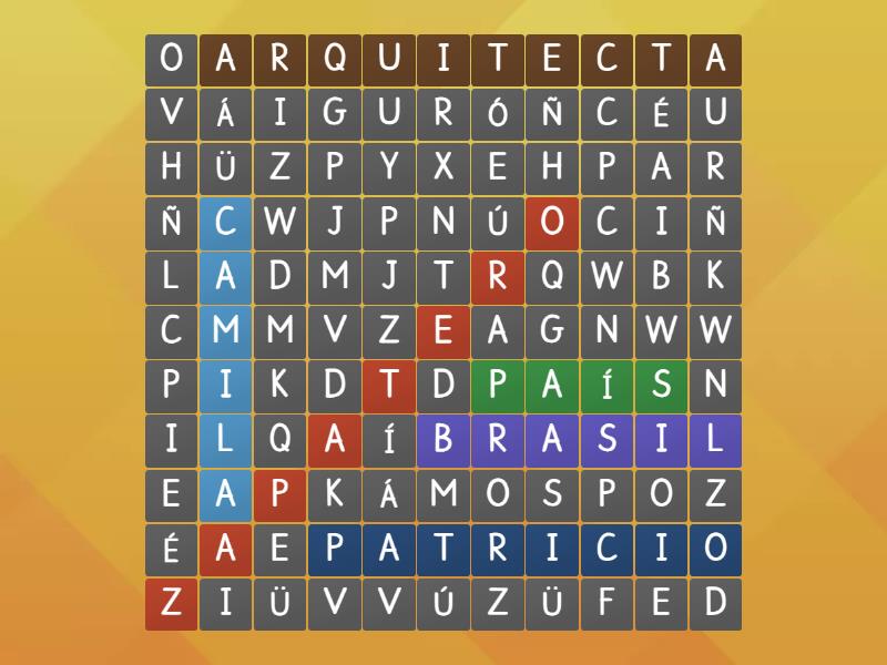 Sustantivos comunes y propios - Sopa de letras