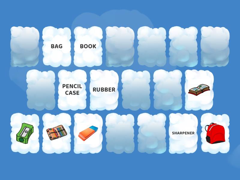 SCHOOL OBJECTS Memory Game - Parejas