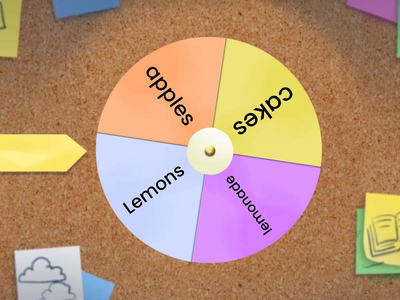 Grade1 unit 8 Vocabulary set 1 - Spin the wheel