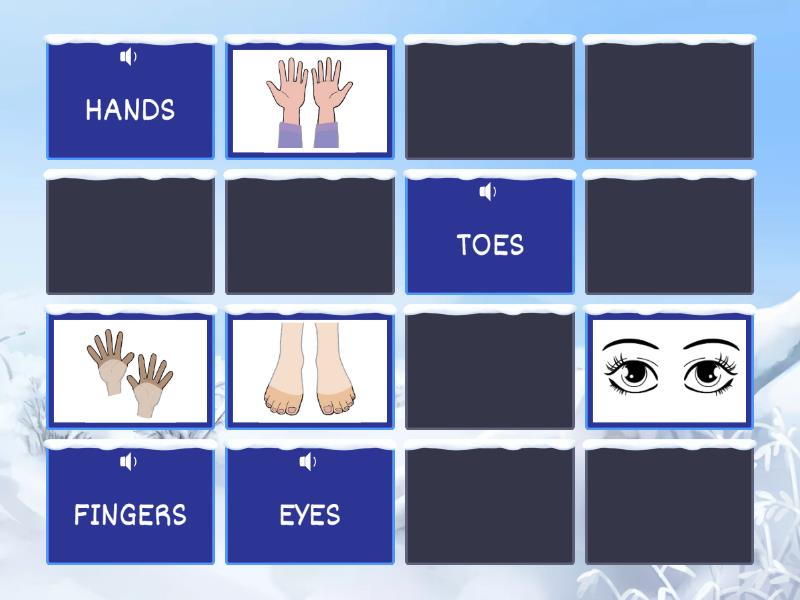 Parts of the body_memory game - Matching pairs