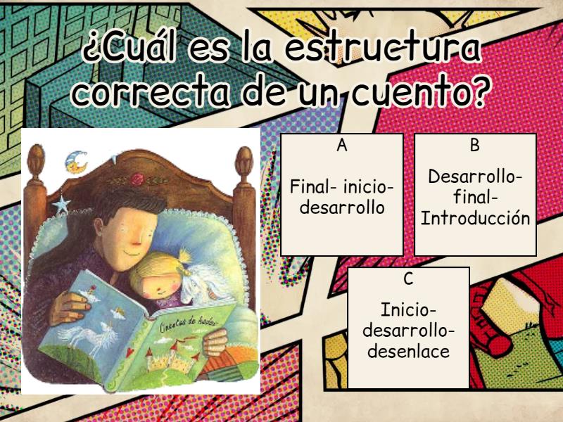 Juego sobre la estructura del cuento - Cuestionario