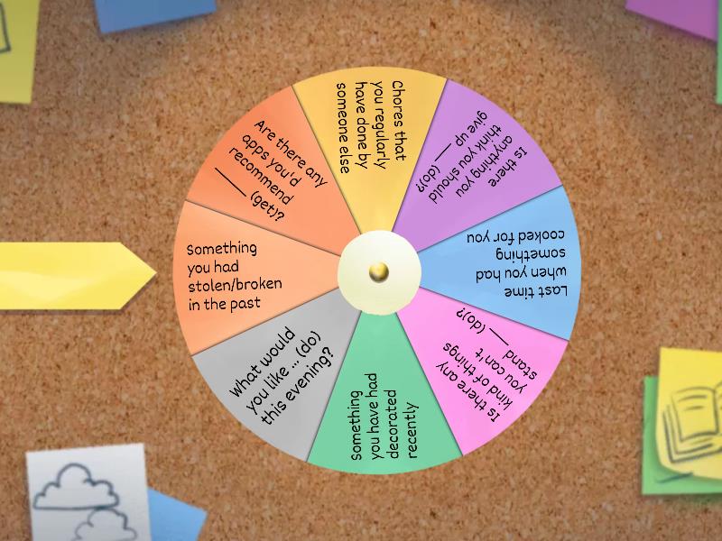 GW B1+ U6 grammar speaking cards - Spin the wheel