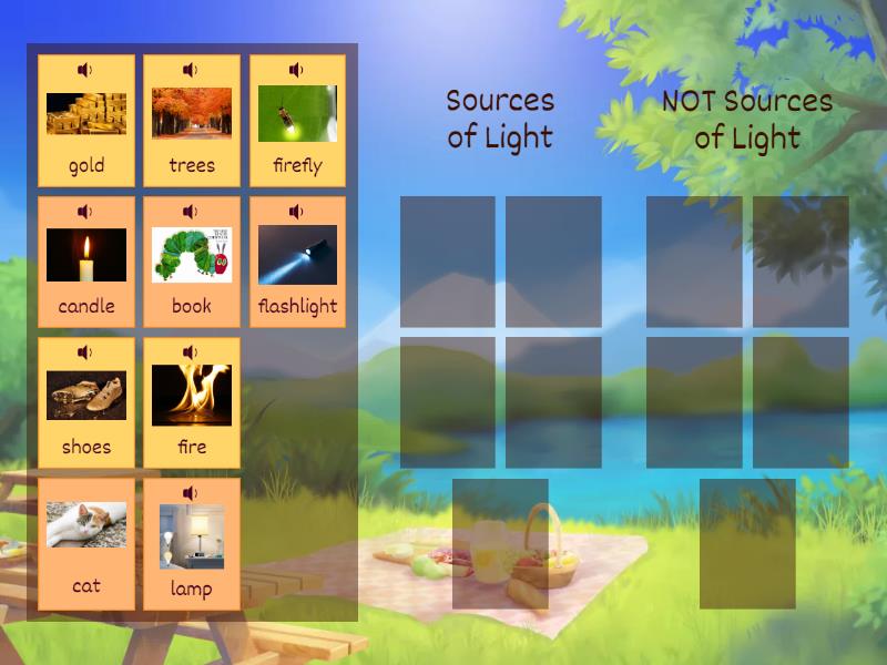 Sources of Light - Group sort