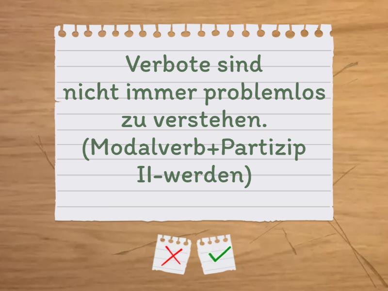 Passiversatz - Flash cards